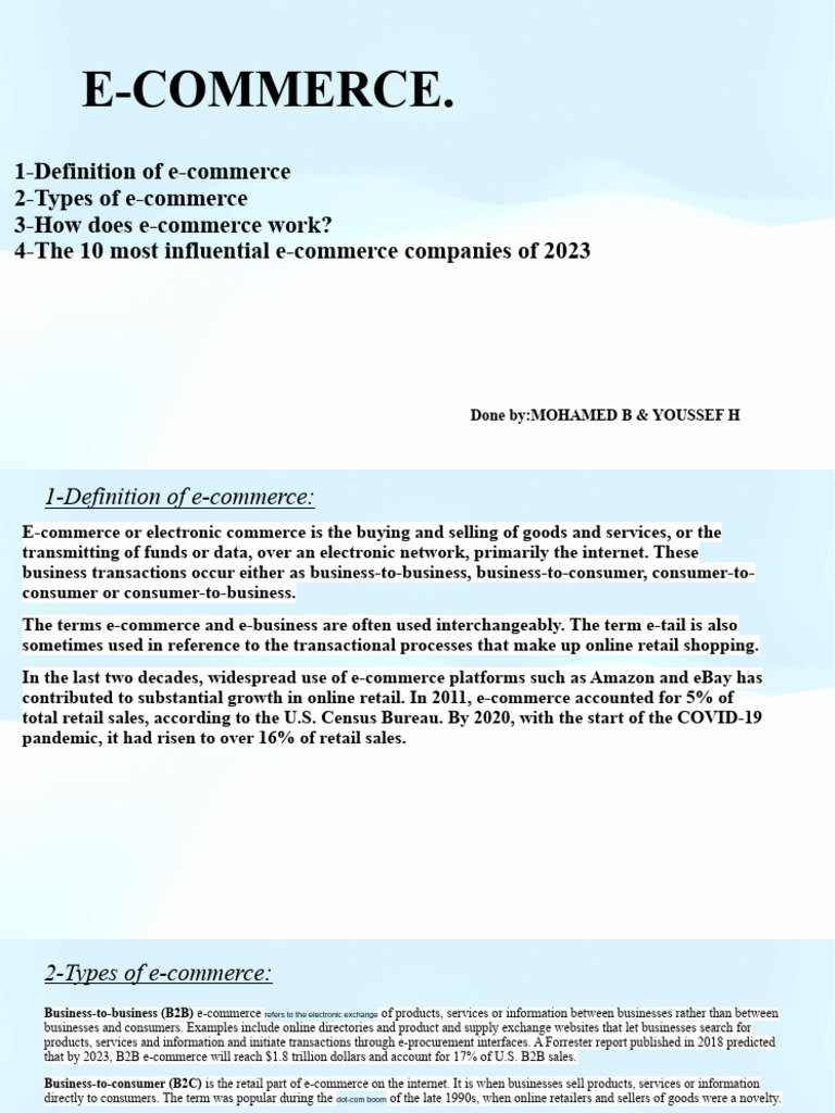 e Commerce | PDF | E Commerce | Online Shopping
