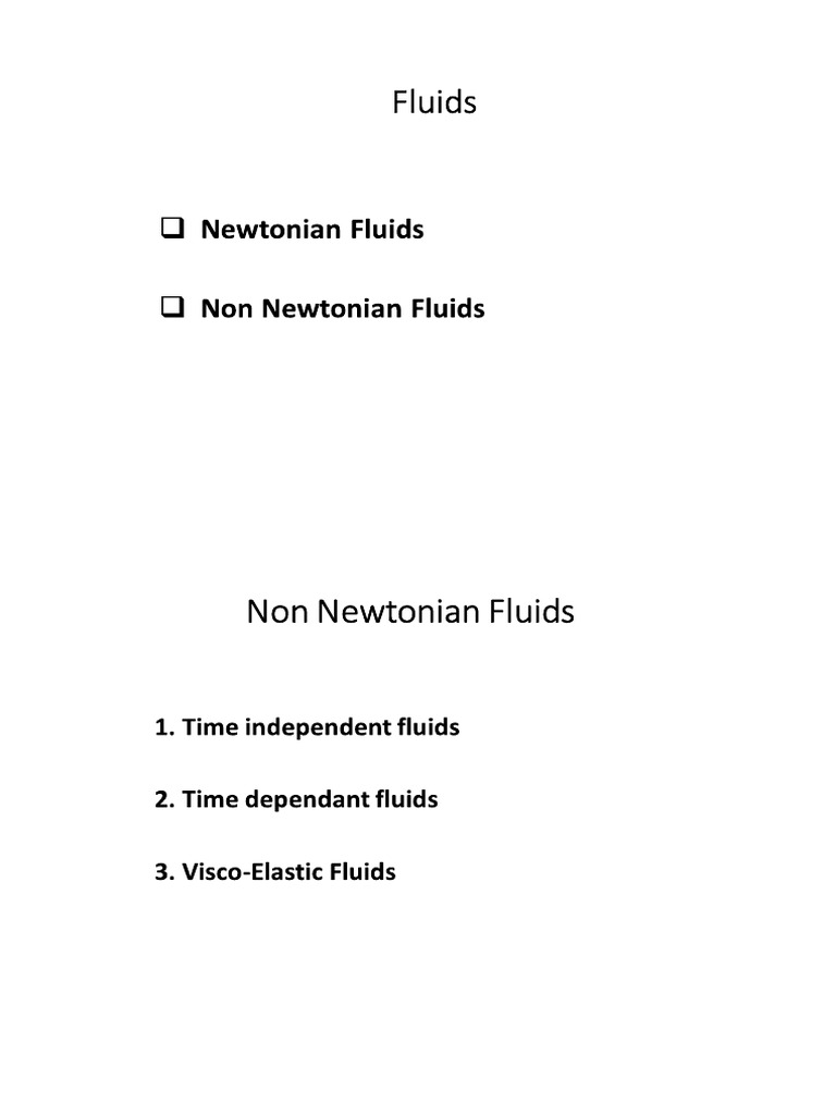 Note 3 - Non Newtonian Fluids - 2 | PDF