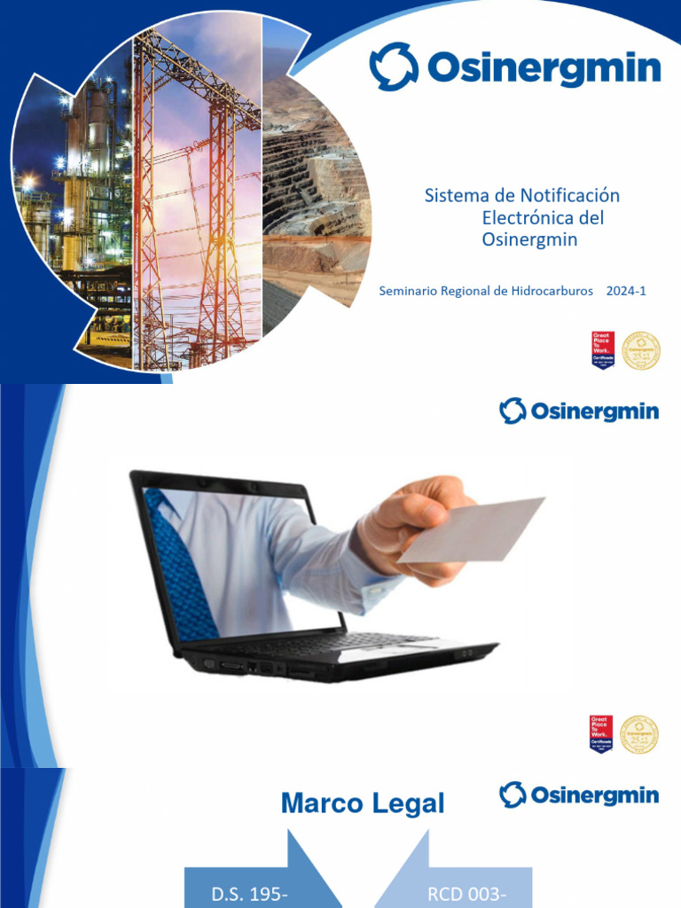 Sistema de Notificación Electrónica Osinergmin | PDF | Contraseña | Informática
