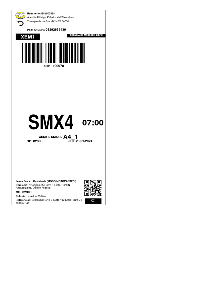 Shipment Labels 240117070820 | PDF