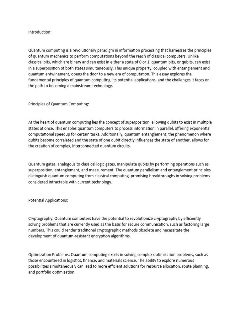 Quantum | PDF | Quantum Computing | Computing