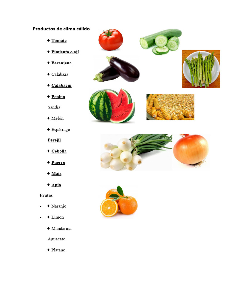 Productos de Clima Cálido | PDF