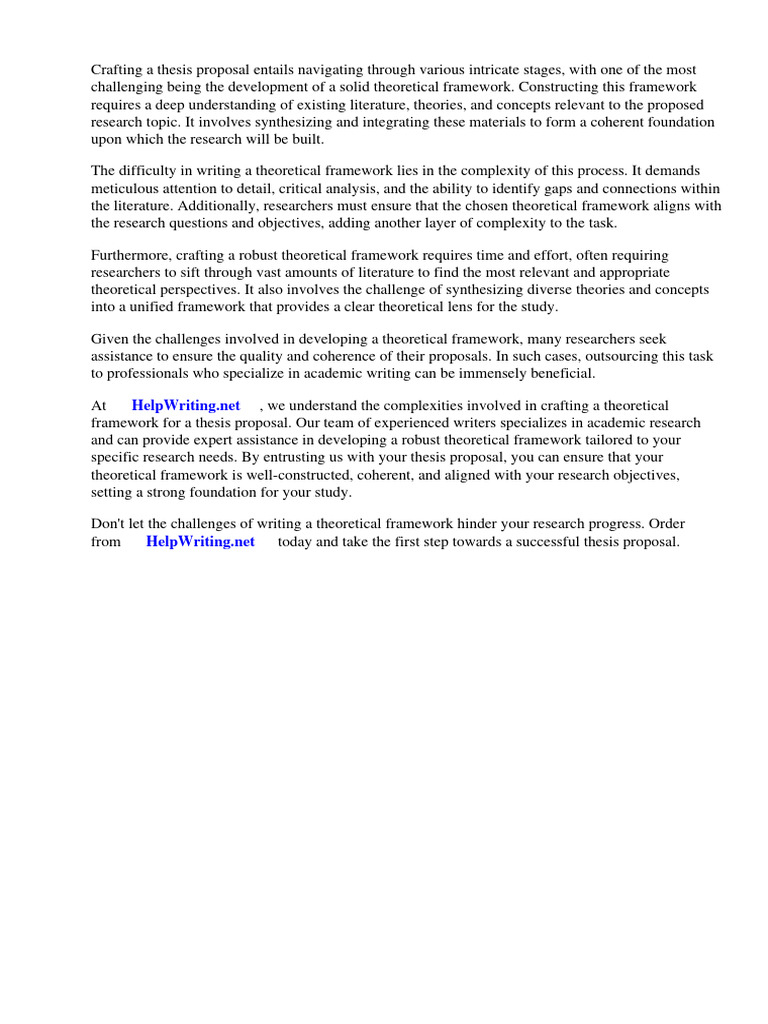 Theoretical Framework Thesis Proposal Pdf Theory Conceptual Model