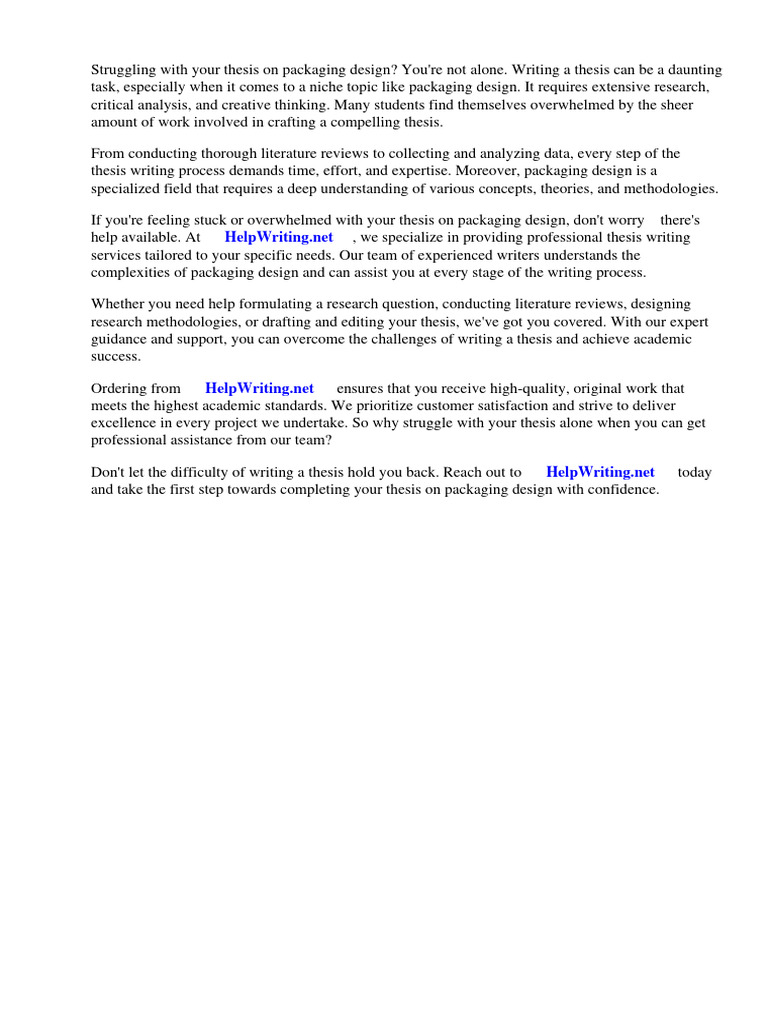 Thesis Packaging Design | PDF | Packaging And Labeling | Typography