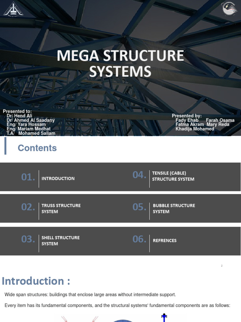 MegaStructure - (Fady, Khadiga, Fatma, Farah & Mary) | PDF | Truss | Civil Engineering