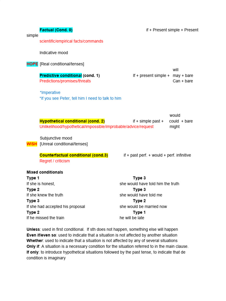 Conditionals | PDF | Clause | Semantic Units