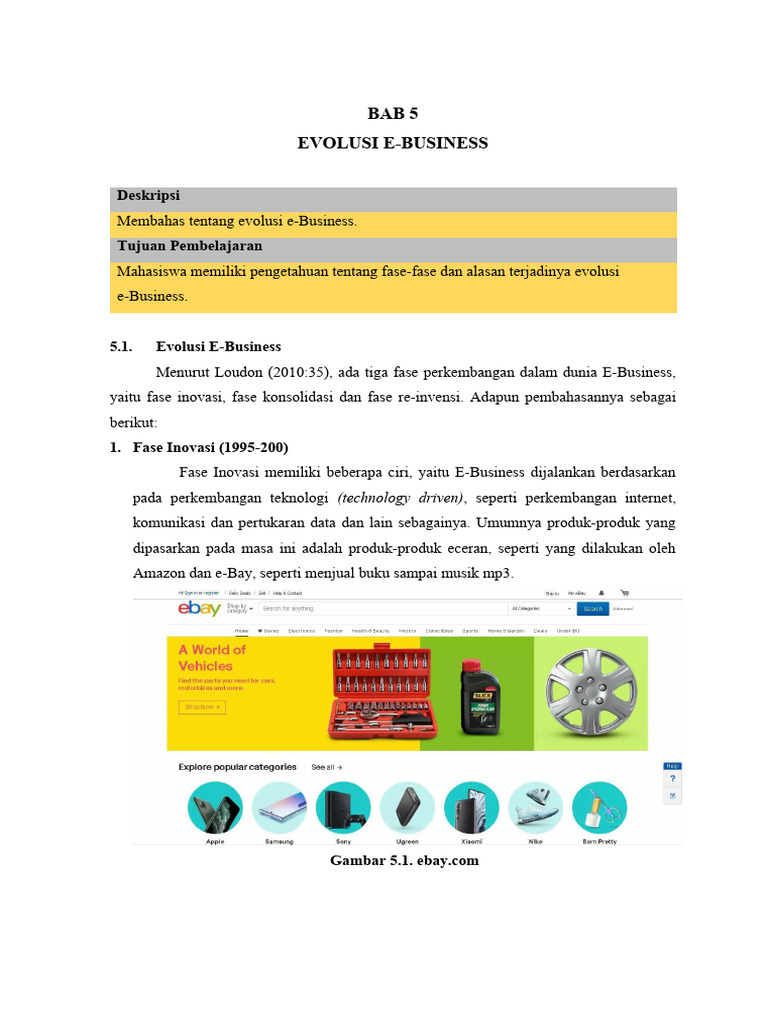 Bab 5 Evolusi E-Business | PDF