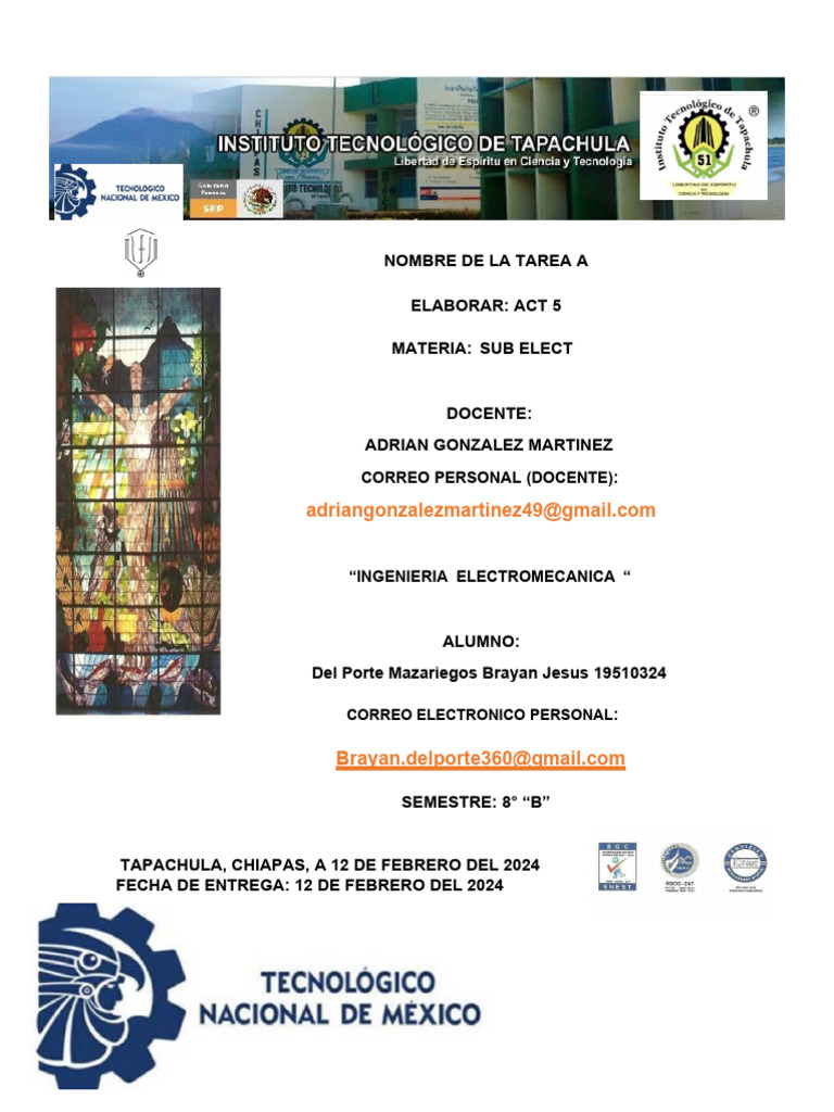 Delporte Maza Sub Elect B T1 Act5 | PDF | Ingenieria Eléctrica ...