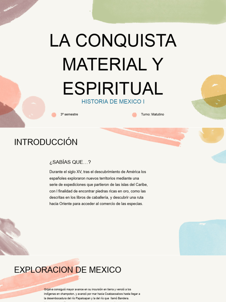 Conquista Material y Espiritual | PDF | Hernán Cortés | Colonización ...