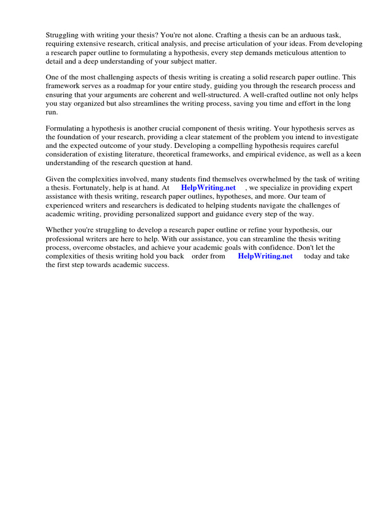 Research Paper Outline Hypothesis | Download Free PDF | Hypothesis ...