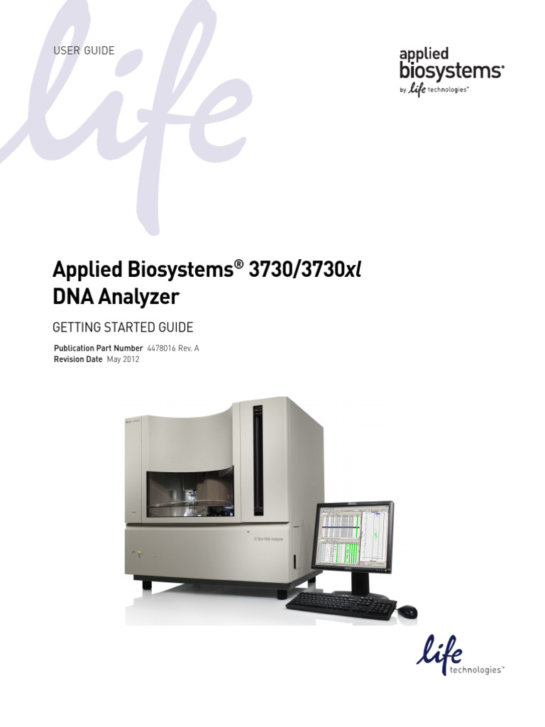 Applied Biosystems 3730/3730 DNA Analyzer: User Guide | PDF | Dna ...