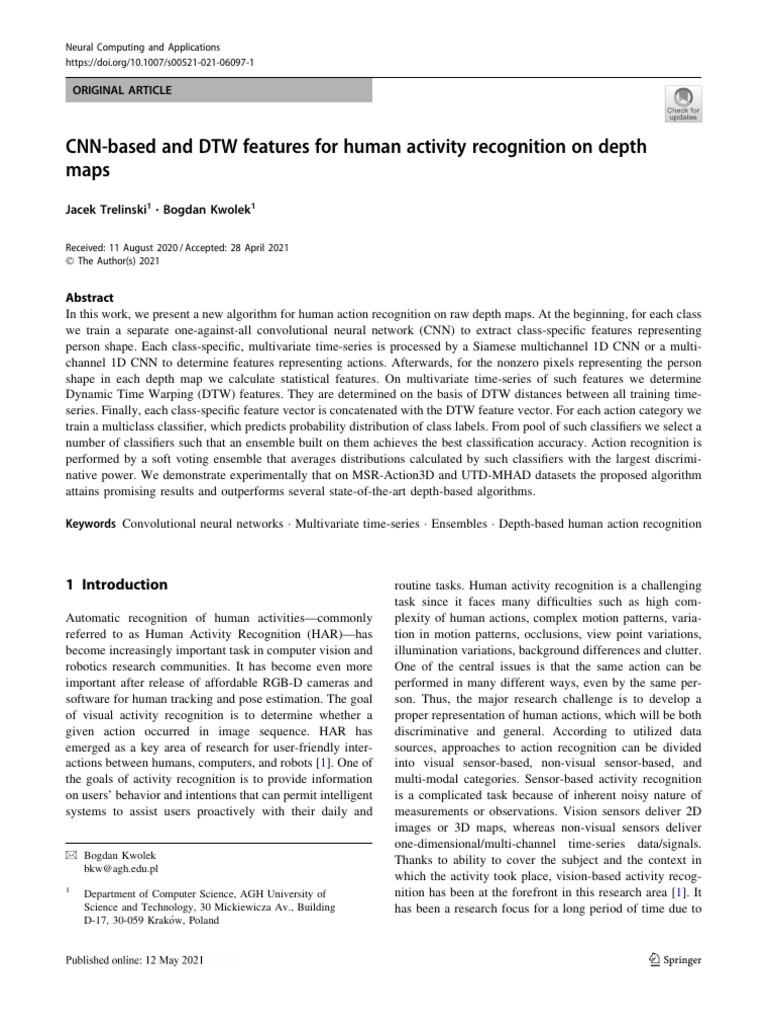 Human Action Recognition On Raw Depth Maps | PDF | Artificial Neural ...