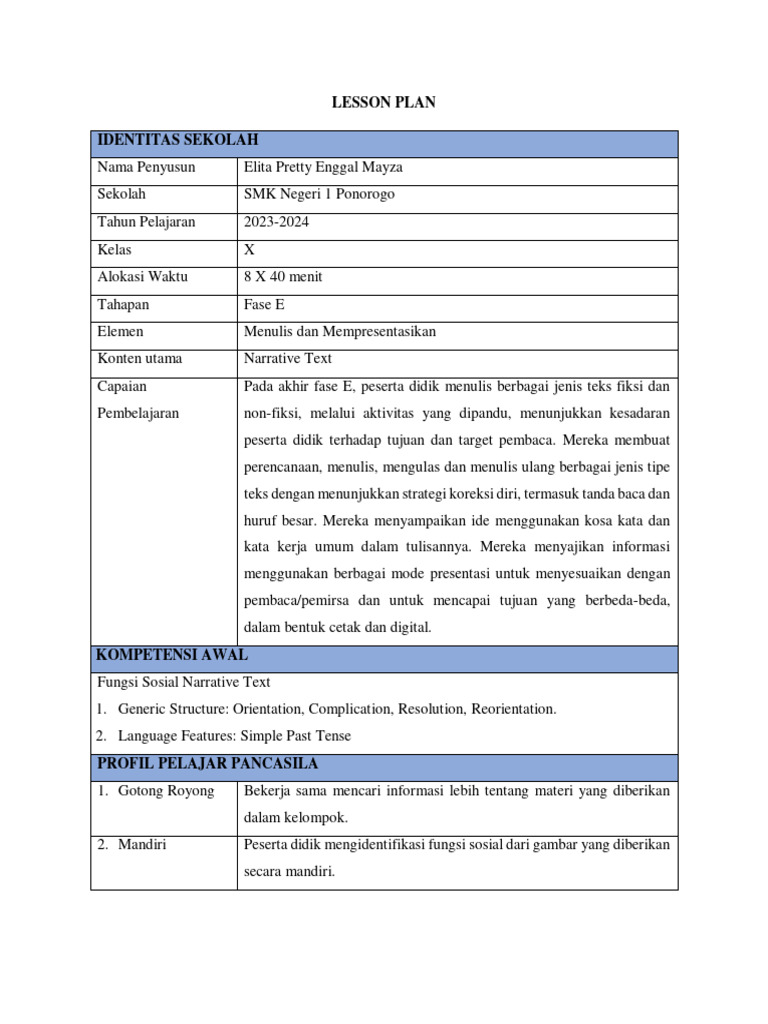 Modul Ajar Stad Revisi | PDF