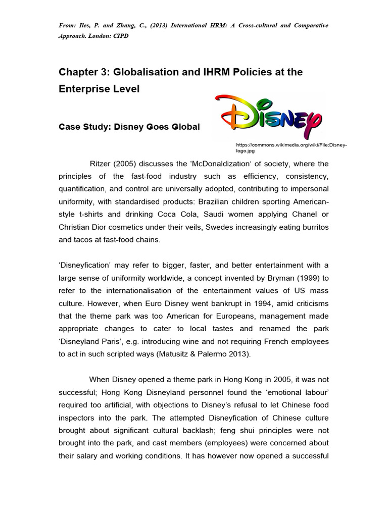 Disneyfication Case Study W3 | PDF