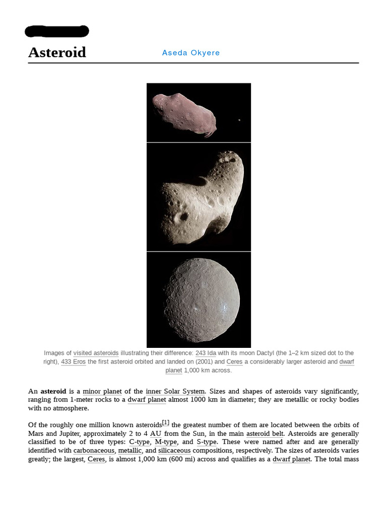 Asteroids | PDF | Asteroid | Ceres (Dwarf Planet)