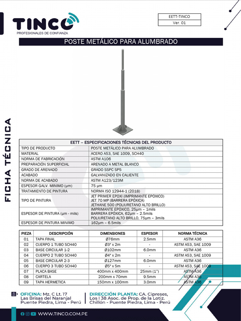 Eett - Poste Metálico | PDF