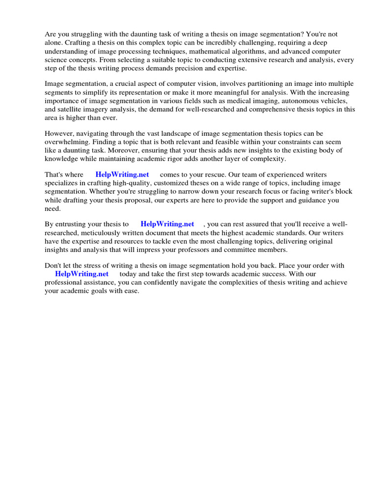 Image Segmentation Thesis Topics | PDF | Image Segmentation | Applied Mathematics