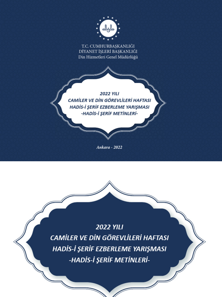 Ha - Dis Metinleri (100 Hadis-I Şerif) | PDF