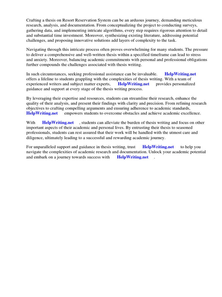 Thesis Resort Reservation System | PDF | World Wide Web | Internet & Web