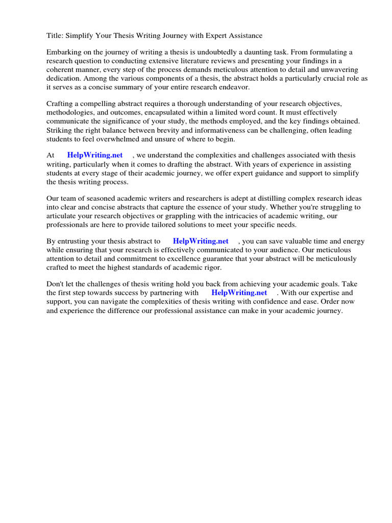 Abstract in Thesis Writing Example | PDF | Thesis | Abstract (Summary)