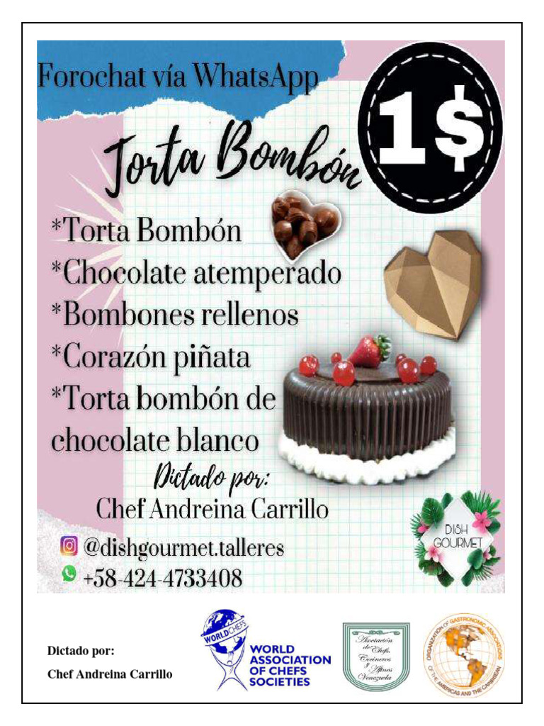Receta de Torta Bombón y Bombones Caseros | PDF | Chocolate | Alimentos