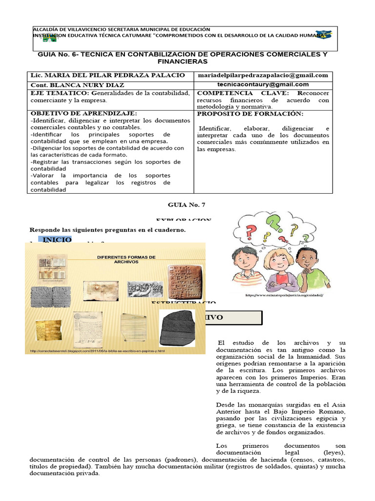 GUIA No.7 GESTION DOCUMENTAL No.2 | Descargar gratis PDF | Gestión de registros | Archivo de ...