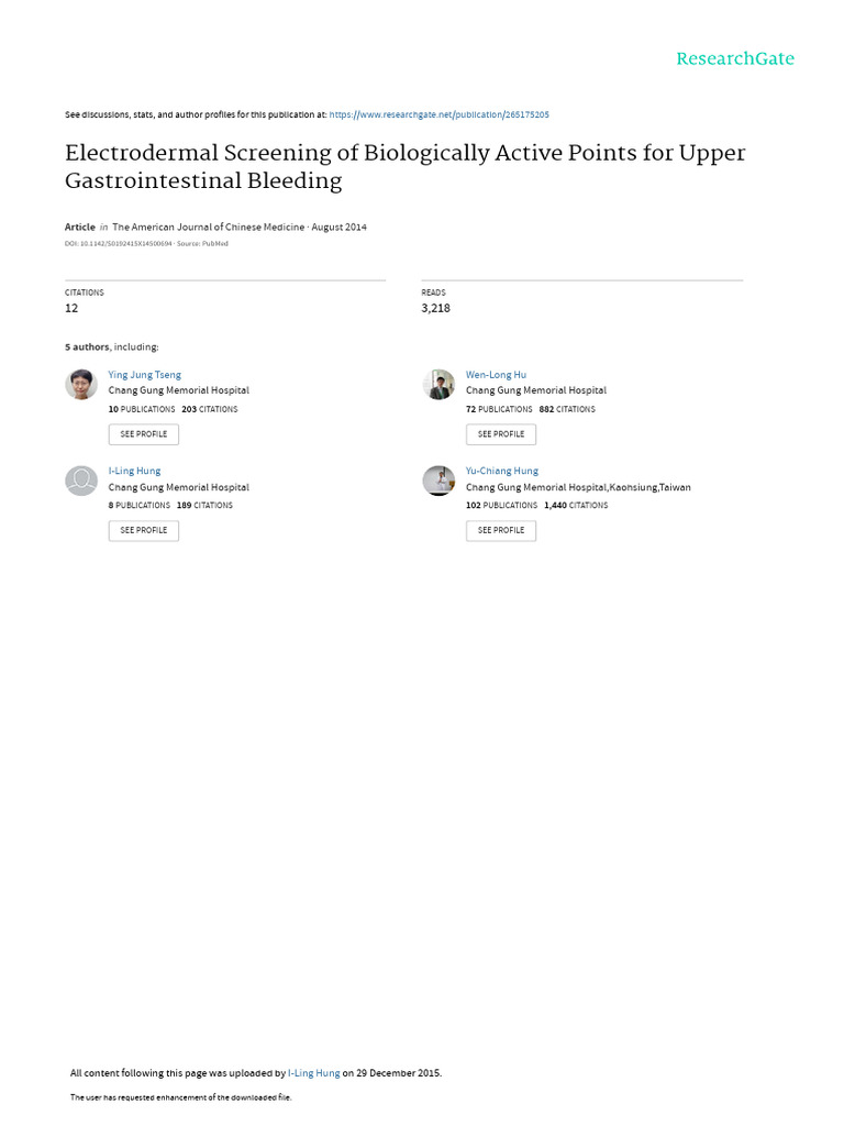 Electrodermal Screening of Biologically Active Poi | PDF | Receiver ...