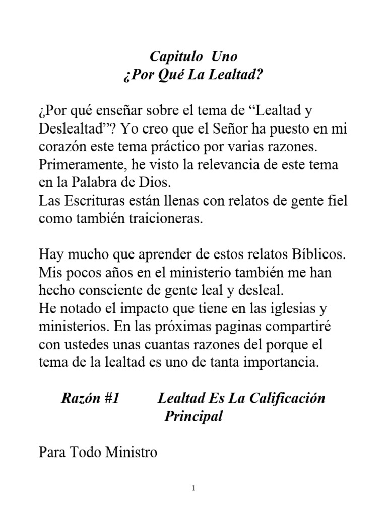 1 Libro Lealtad Y Deslealtad | Descargar gratis PDF | David | Jesús 1 Libro Lealtad Y Deslealtad | Descargar gratis PDF | David | Jesús