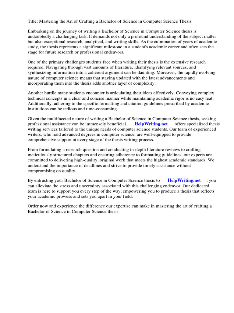 CS Thesis Writing Guide | PDF | Thesis | System