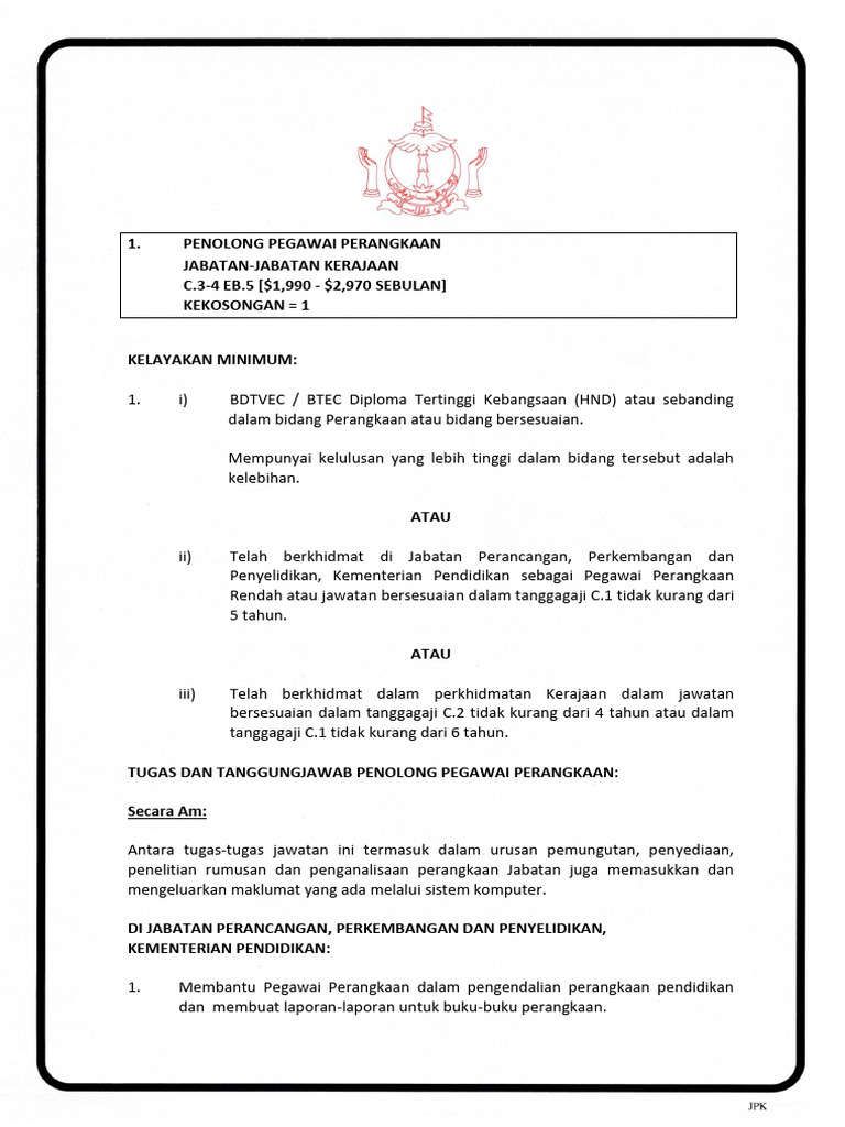 Penolong Pegawai Perangkaan | PDF