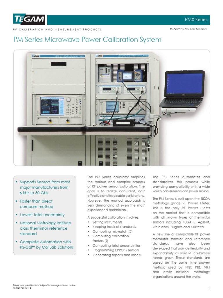 TEG PS-Cal DS RevB | PDF | Calibration | Hertz