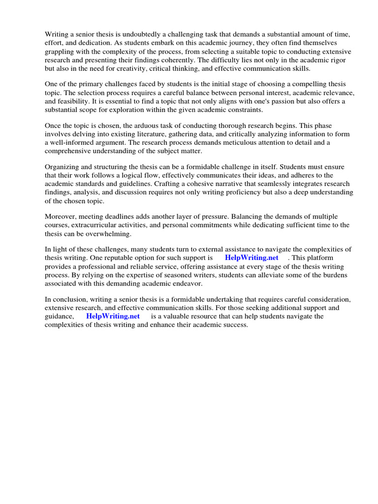 Good Senior Thesis Ideas | PDF | Thesis | Design