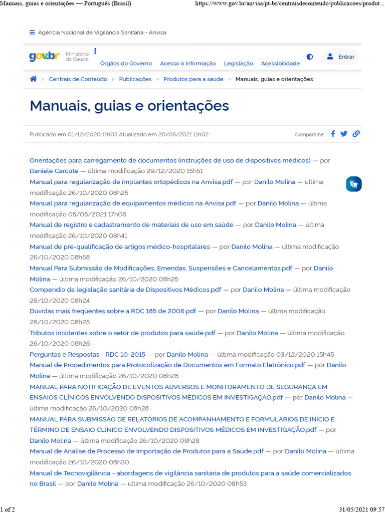 Anvisa Manuais Guias E Orientações Português Brasil Pdf Teste