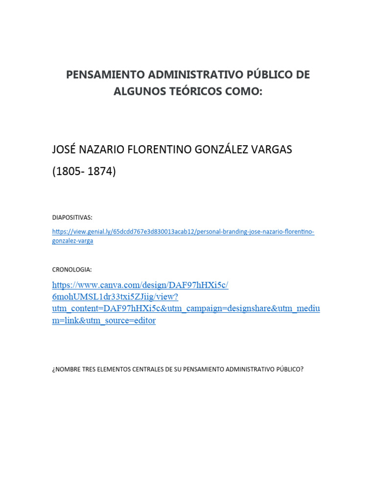 José Nazario Florentino González Vargas | PDF | Negocios