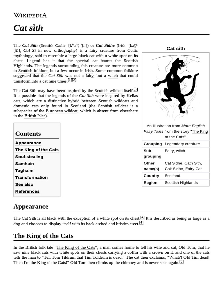 Cat Sìth | PDF | Traditional Stories | Folklore