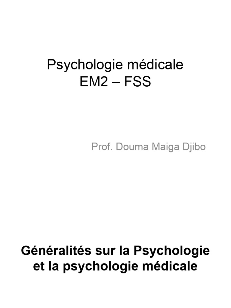 Cours Psycho EM2 EP2.2023.VF | PDF | Psychologie | Invalidité
