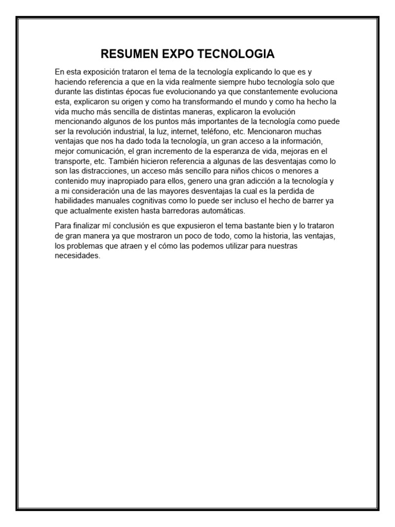 Resumen de Exposiciones | PDF | Sociedad | Vida