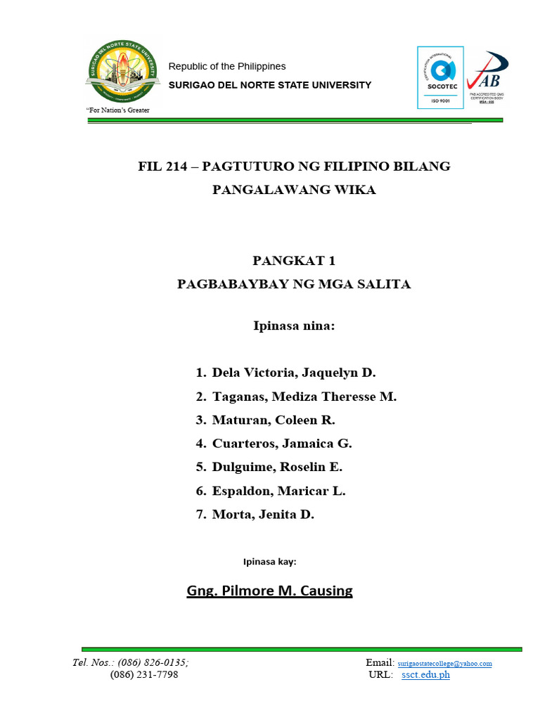 Maam Causing Final | PDF Maam Causing Final | PDF
