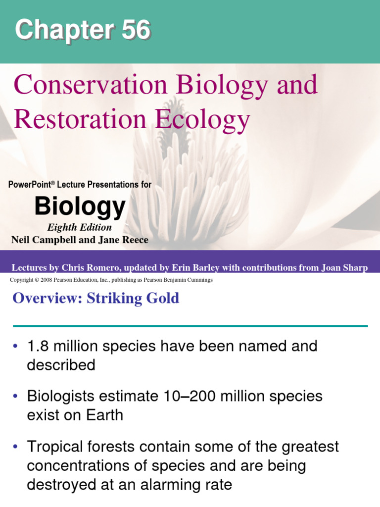 Chapter 56 Conservation Biology and Restoration Ecology | PDF ...