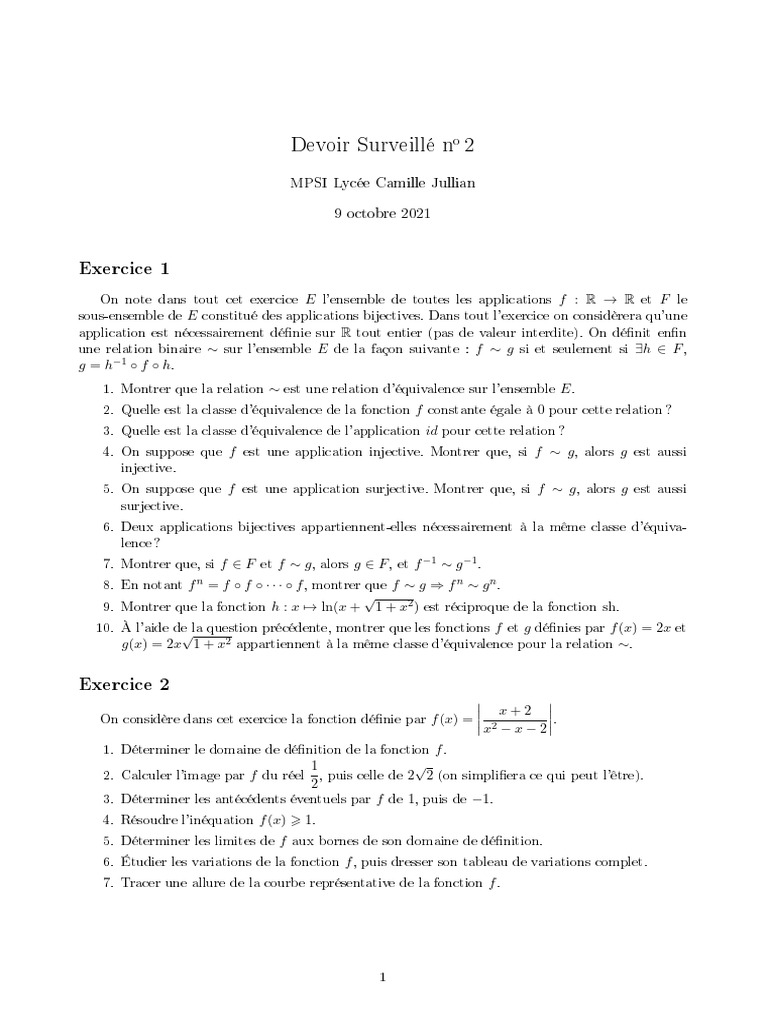 DS2 21 | PDF | Fonction (Mathématiques) | Fonctionnalités et modélisations