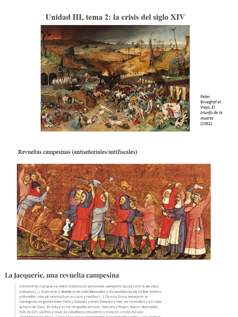 Unidad III, Tema 2 - Crisis Del Siglo XIV | PDF