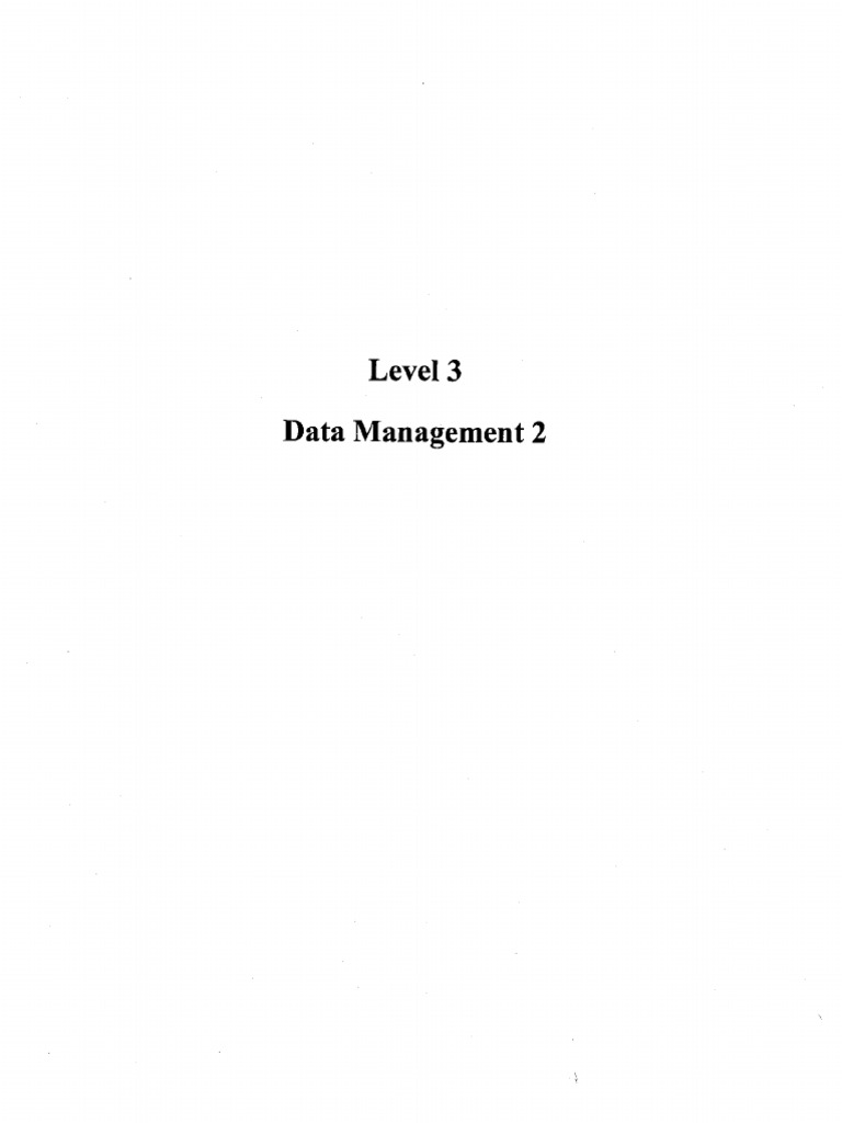 EW-L03 Data Management 2 | PDF
