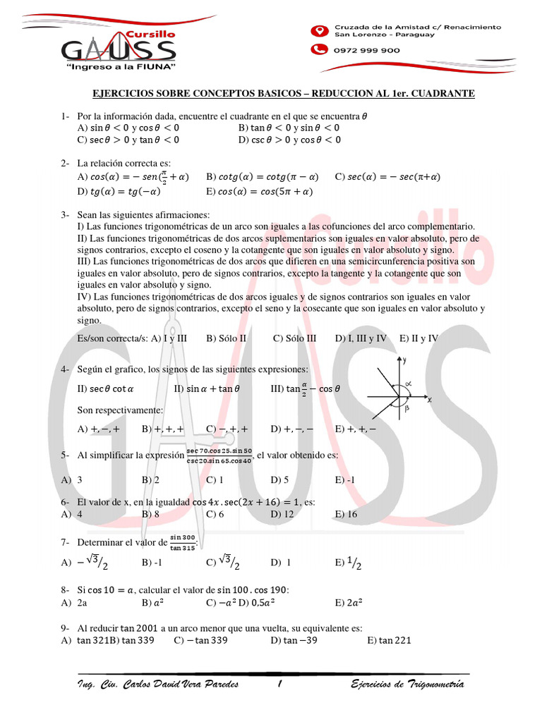 Ejercitario 1. Conceptos Basicos | PDF