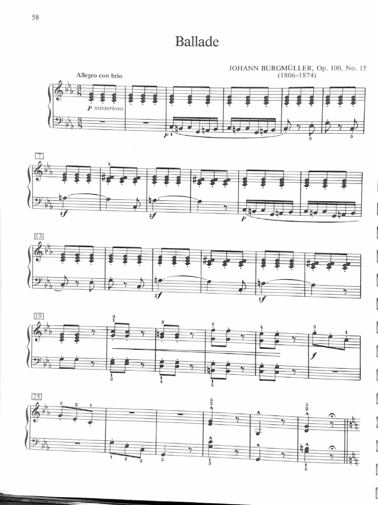 Ballade by Burgmuller | PDF