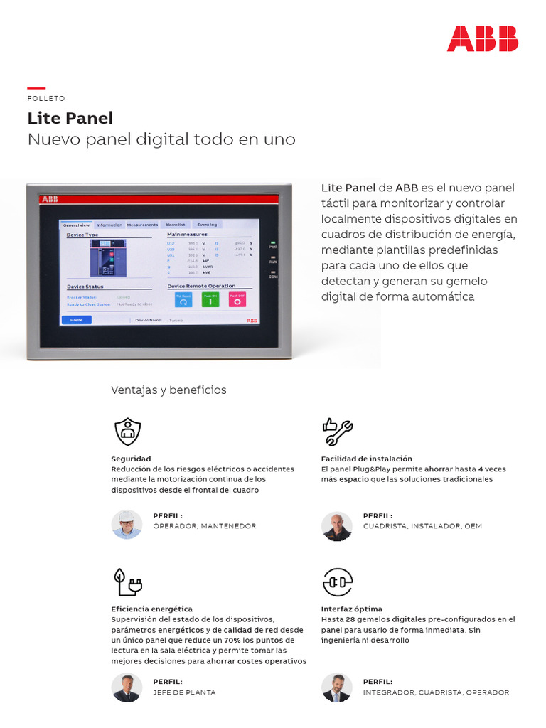Folleto ABB Lite Panel | PDF | Informática
