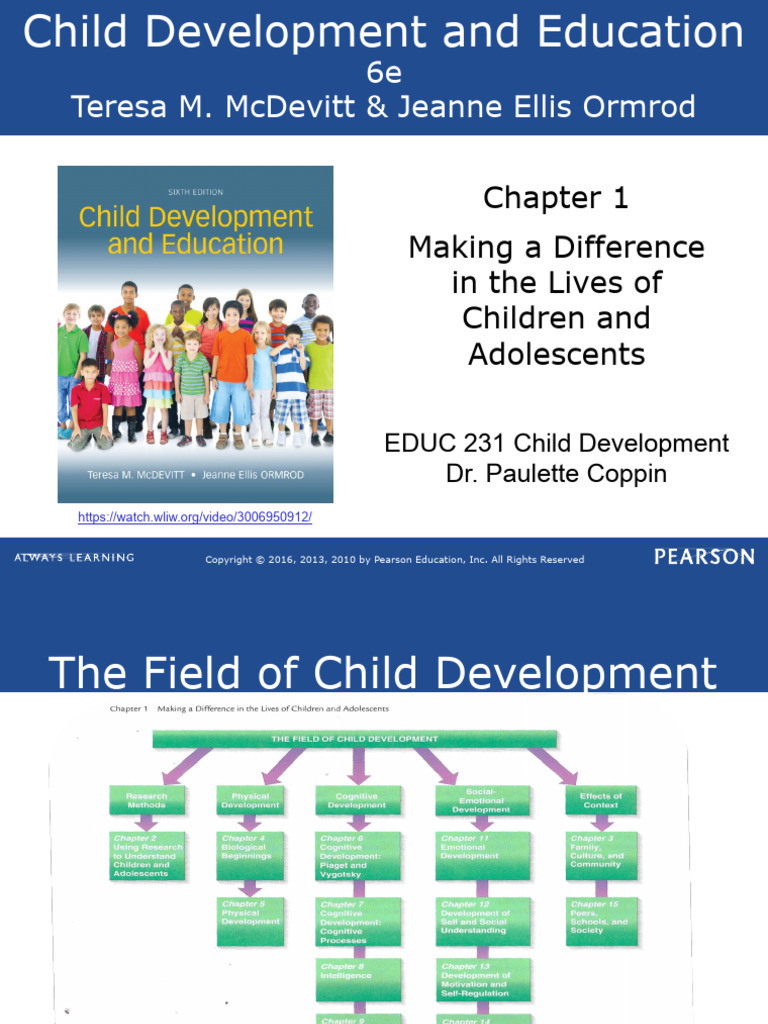 McDevitt Chapter 1 Class 1 - 1 29 2024 Asynchronous | PDF | Child Development | Behavioural Sciences