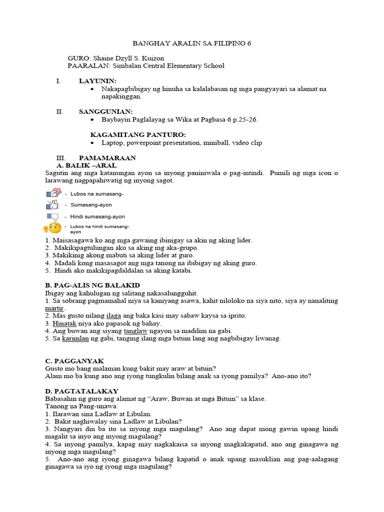 DLP - Q1 FILIPINO | PDF DLP - Q1 FILIPINO | PDF