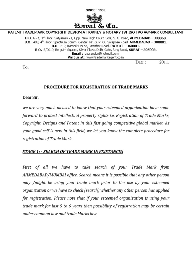 Trademark Procedure | PDF | Trademark | Intellectual Works