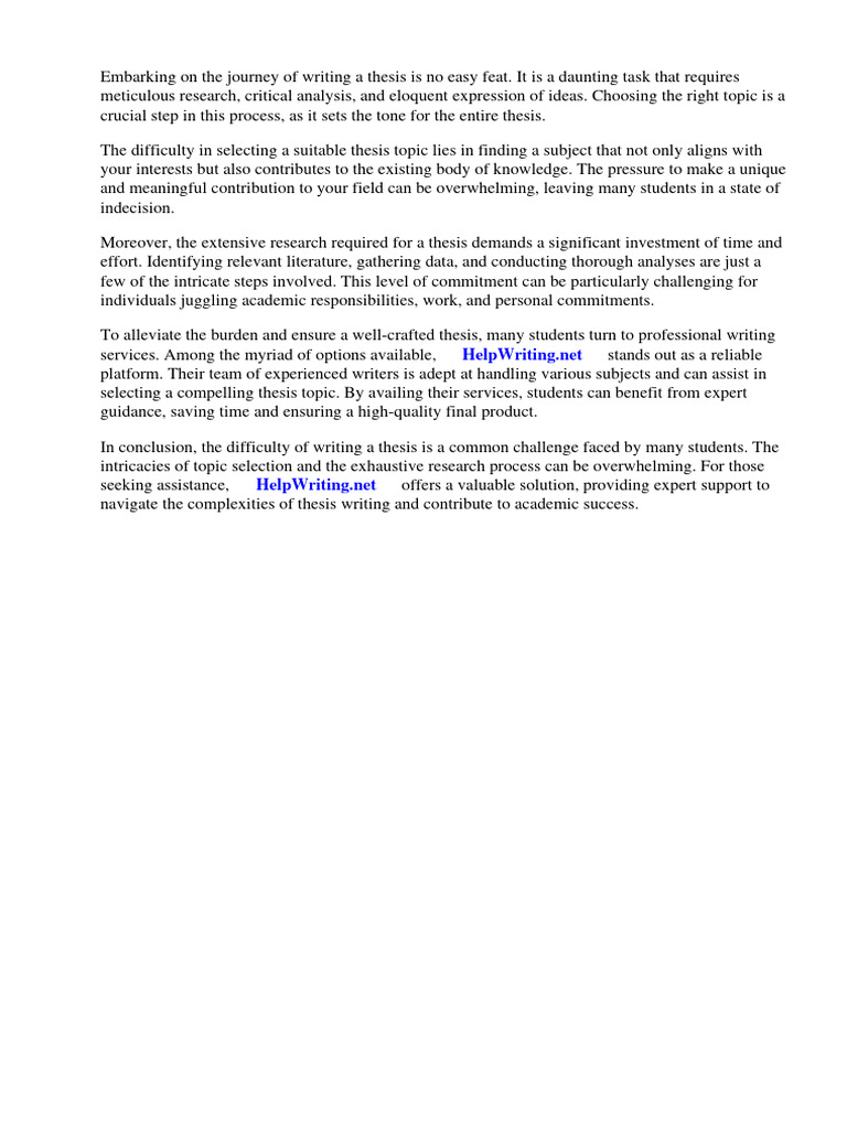 Choosing the Right Thesis Topic | PDF | Thesis | Essays