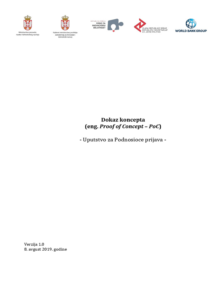 PoC Uputstvo Za Podnosioce Prijava | PDF